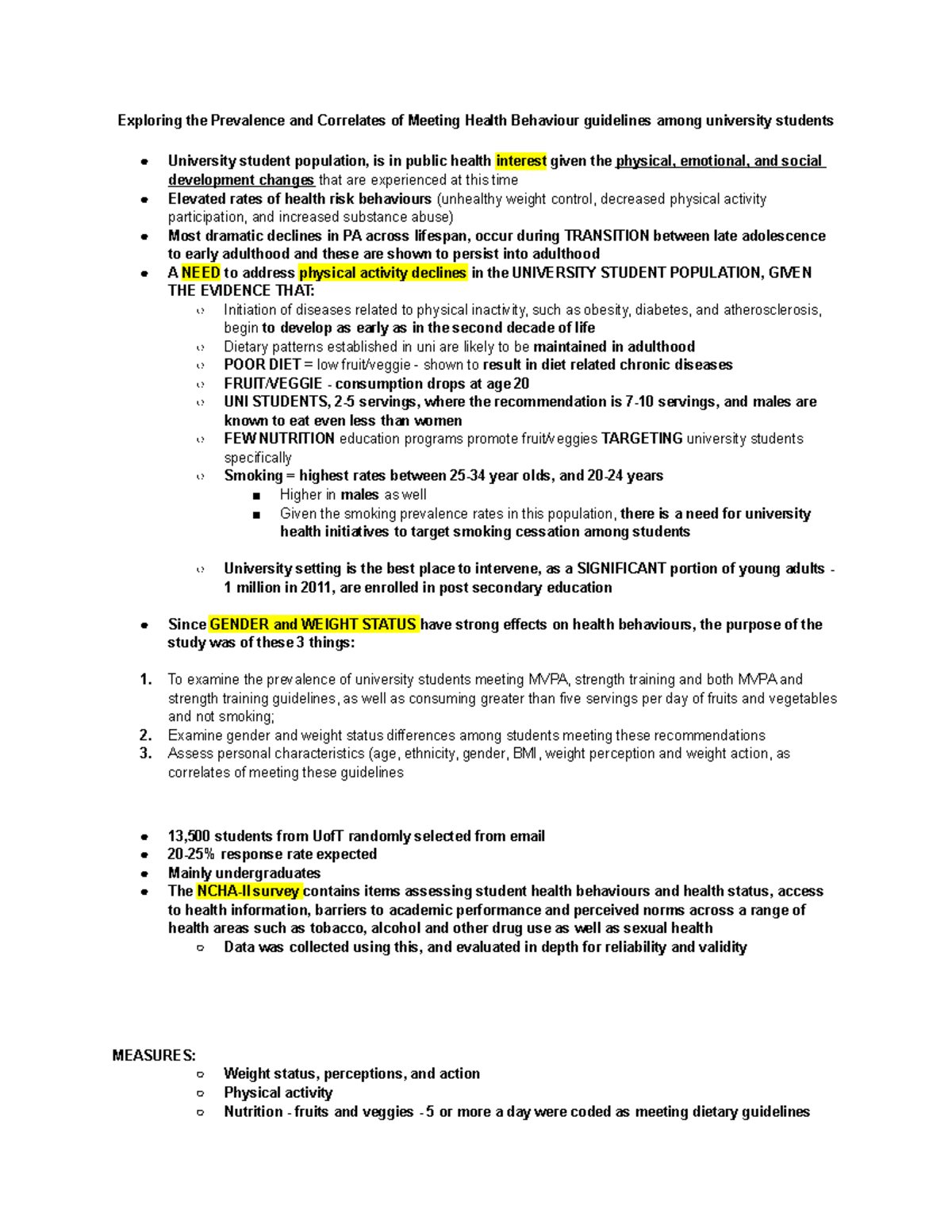 MIDTERM 15 October 2019, questions - Exploring the Prevalence and ...