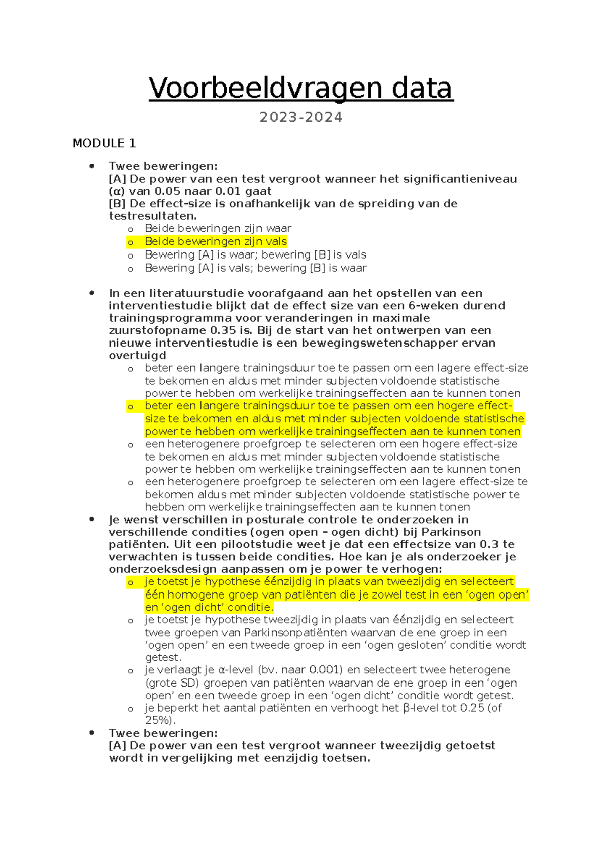 Voorbeeldvragen data - Samenvatting Onderzoeksmethoden en dataverwerking in de kinesiologie ...