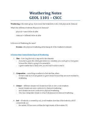 Ice & Glaciation Notes(4) - Ice & Glaciation Lecture Notes GEOL 1101B ...