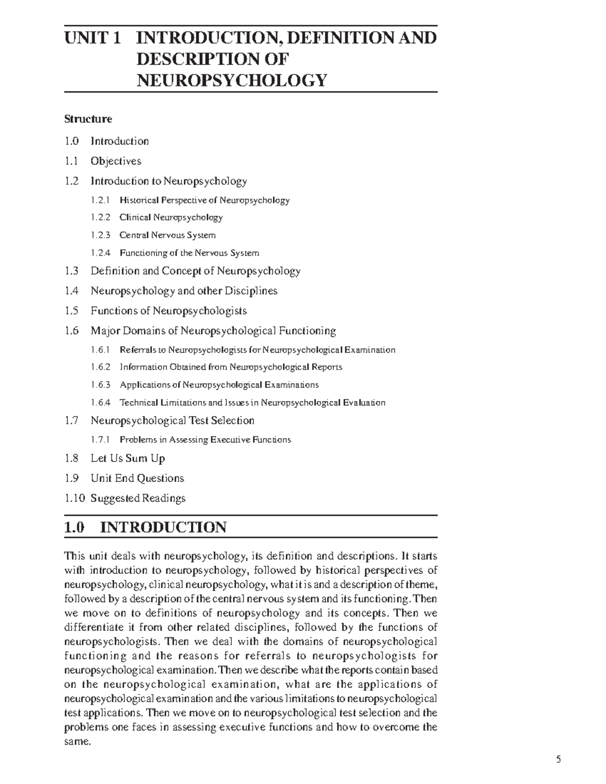 Unit-1 neuropsychology - Introduction, Definiton and Description of ...