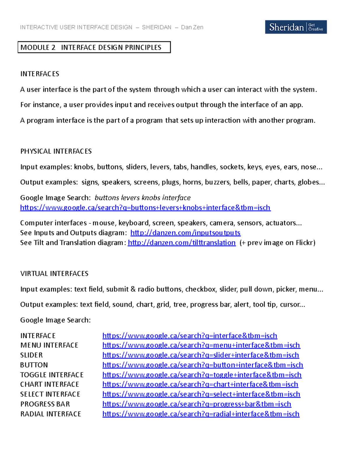 Module 2 (L-3) - Types of Interfaces - SYST26671 - Sheridan College ...