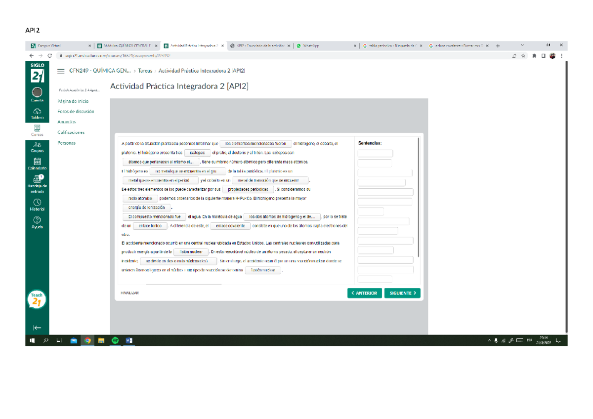 API2 - Api Nº2 - Química general e inorgánica - API - Studocu