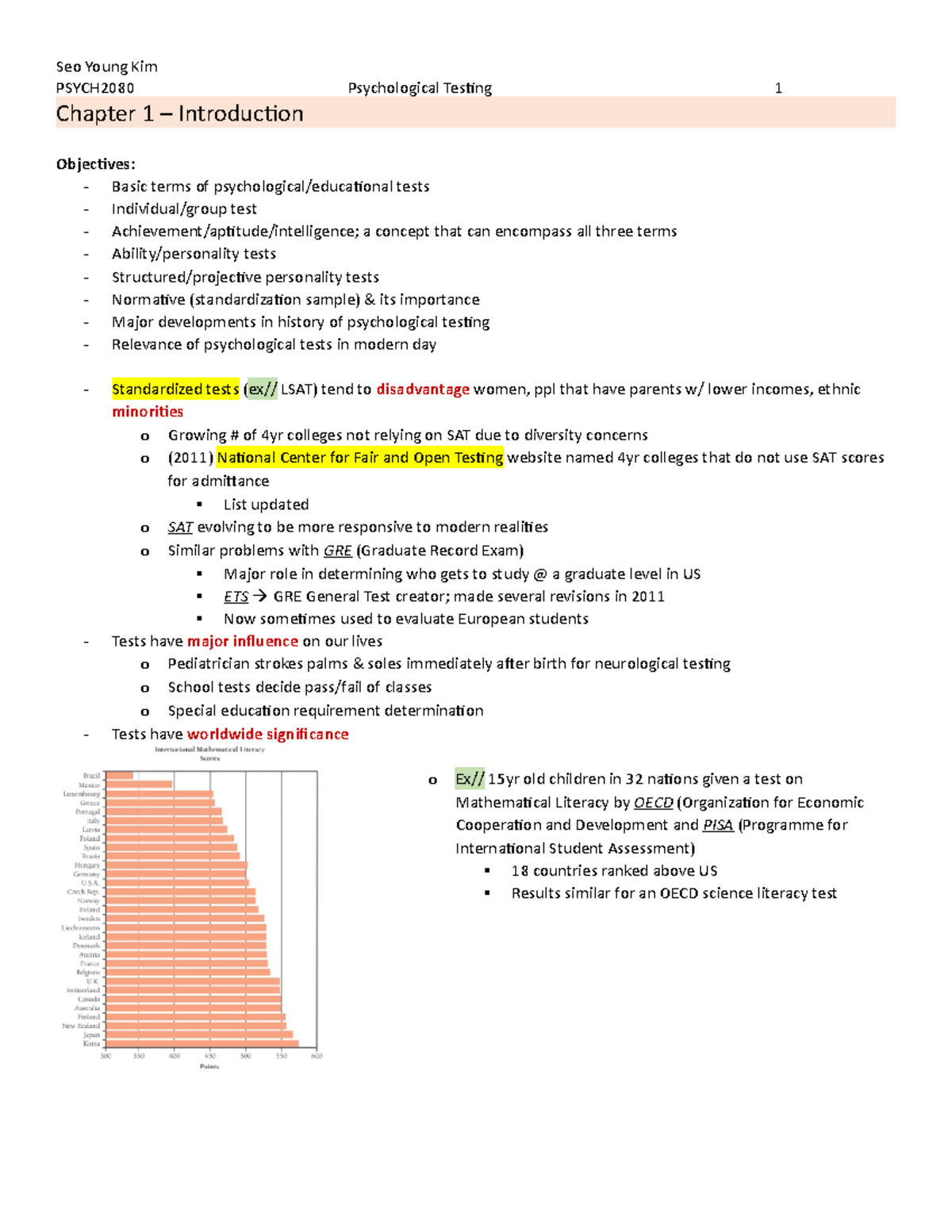 Chapter 1 Introduction - Textbook Notes - PSYCH2080 Psychological ...