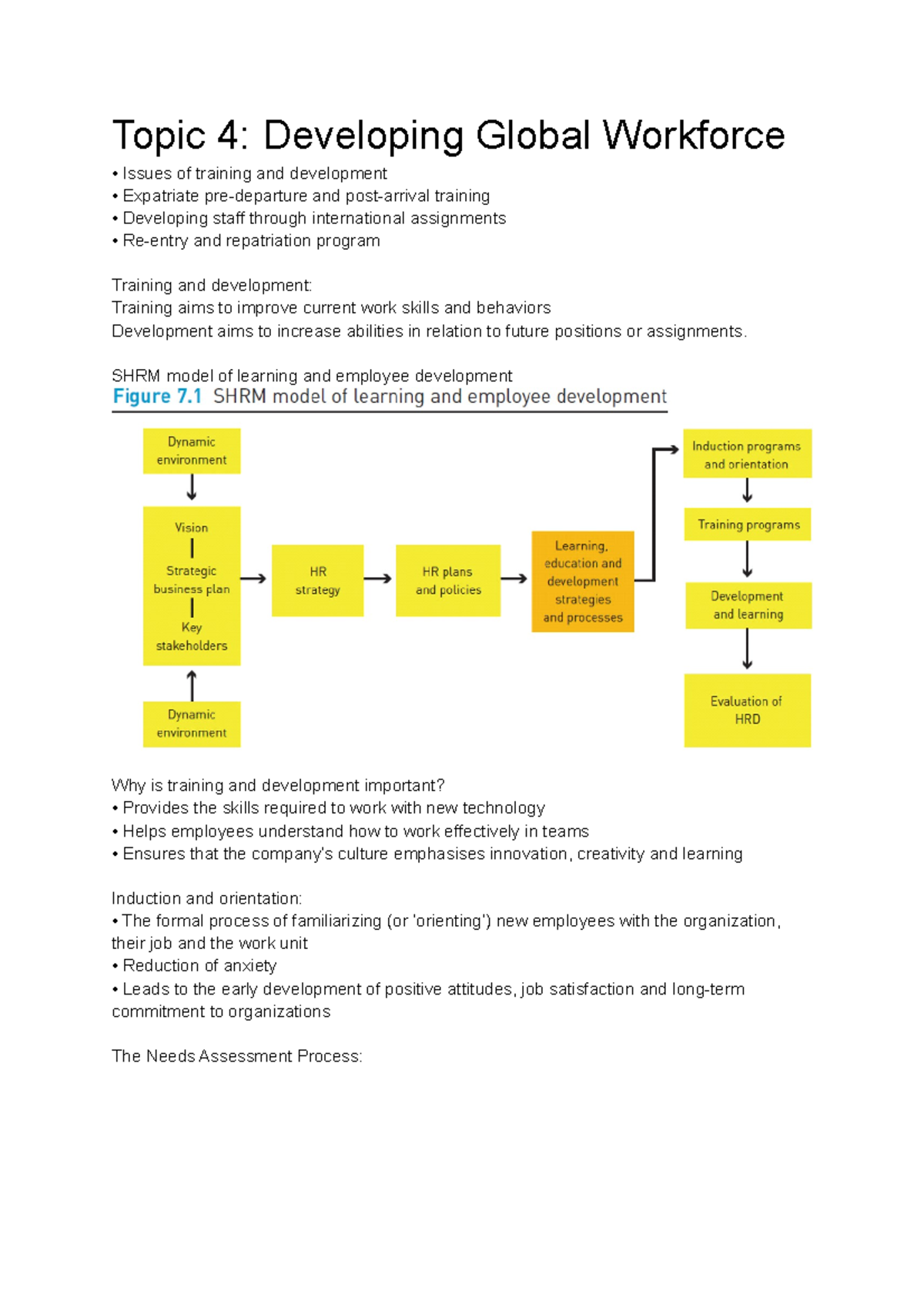 Topic 4 Developing Global Workforce - Topic 4: Developing Global ...