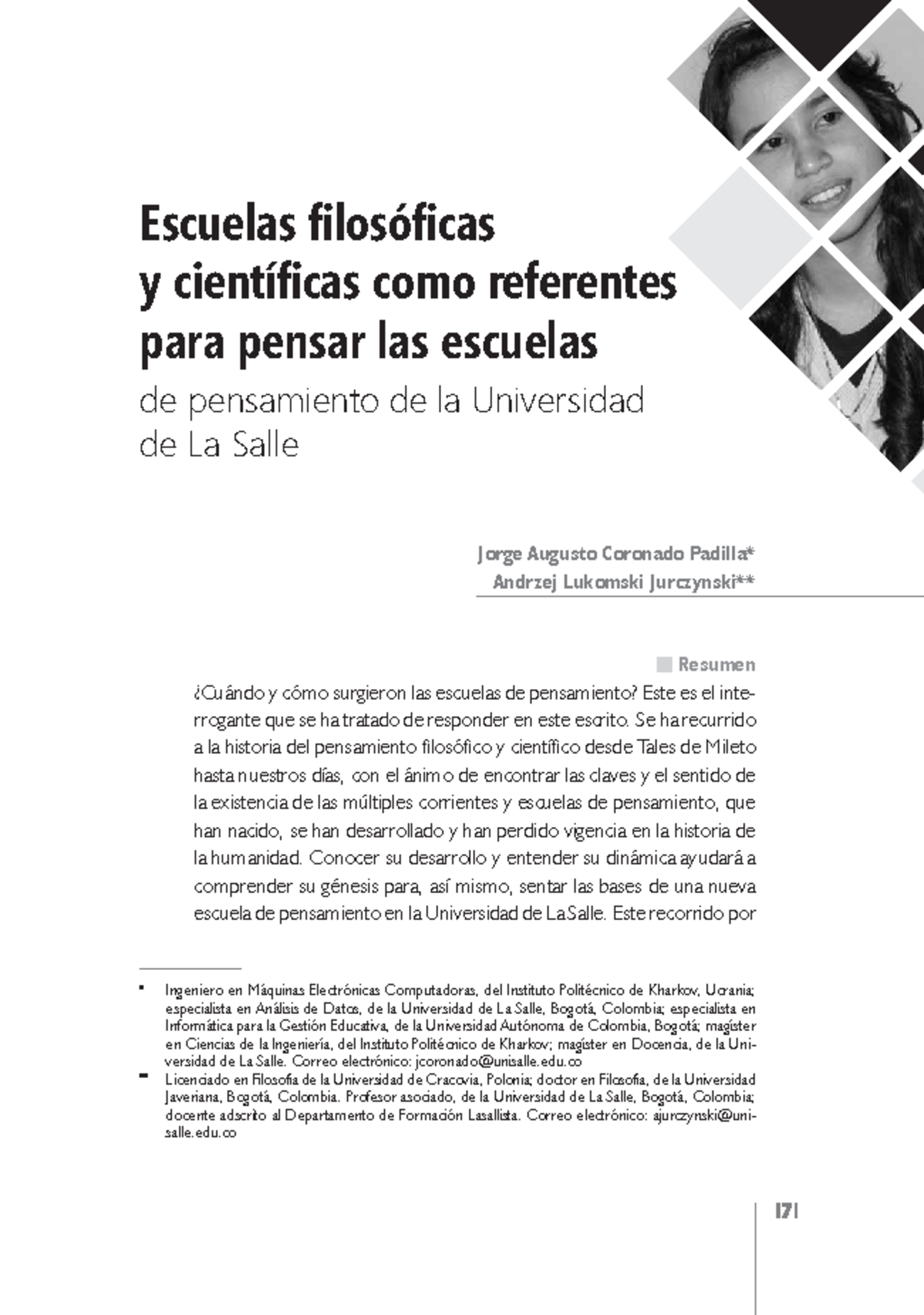 Escuelas filosóficas y científicas como referentes para pensar la ...