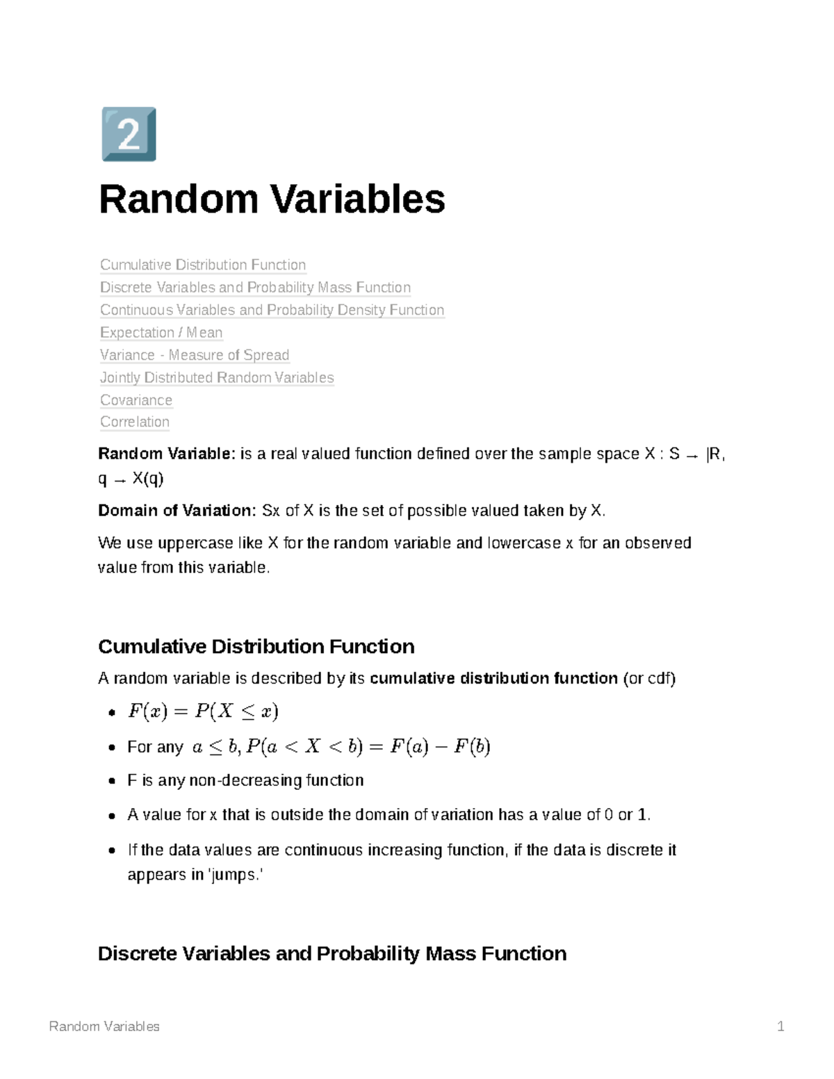 Random variables - MATH2089 - UNSW Sydney - Studocu