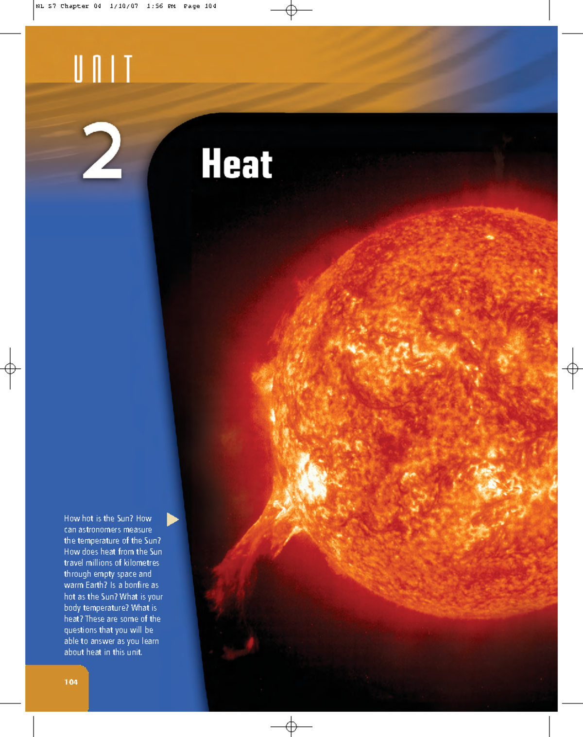 Discovering Science 7 - Unit 2 Heat Chapter 4 - How hot is the Sun? How ...