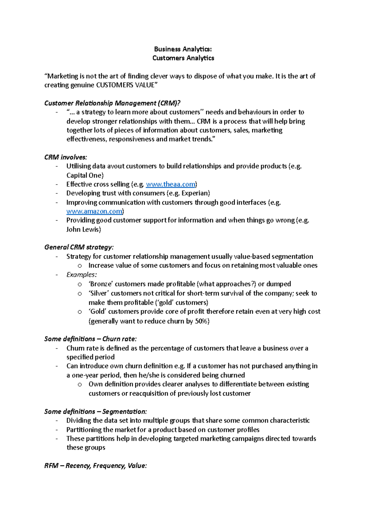 Lecture 16 - 22:02:2019 - Customer Analytics - Business Analytics ...