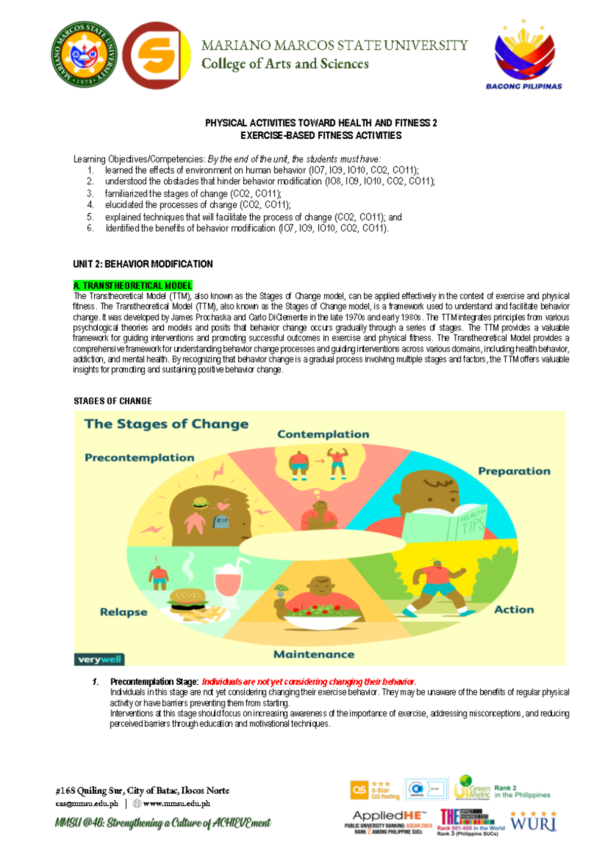 Unit 2 Learning Material - College of Arts and Sciences #16S Quiling ...