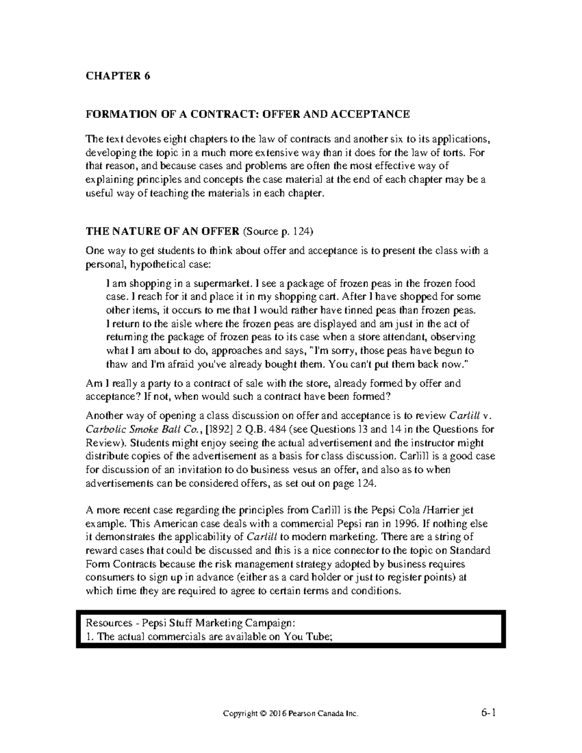 Smyth 14e IM Ch06 - CHAPTER 6 FORMATION OF A CONTRACT: OFFER AND ...
