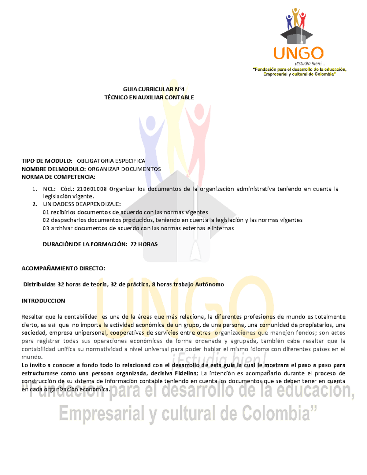GUIA Curricular N. 4 Documentosdocx - GUIA CURRICULAR N∞ T.. EN ...