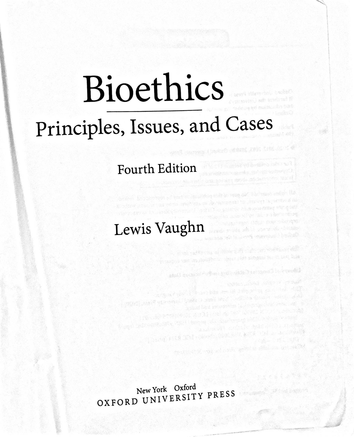 Vaughn Principles - a reading for the course - PHI2396 - Studocu