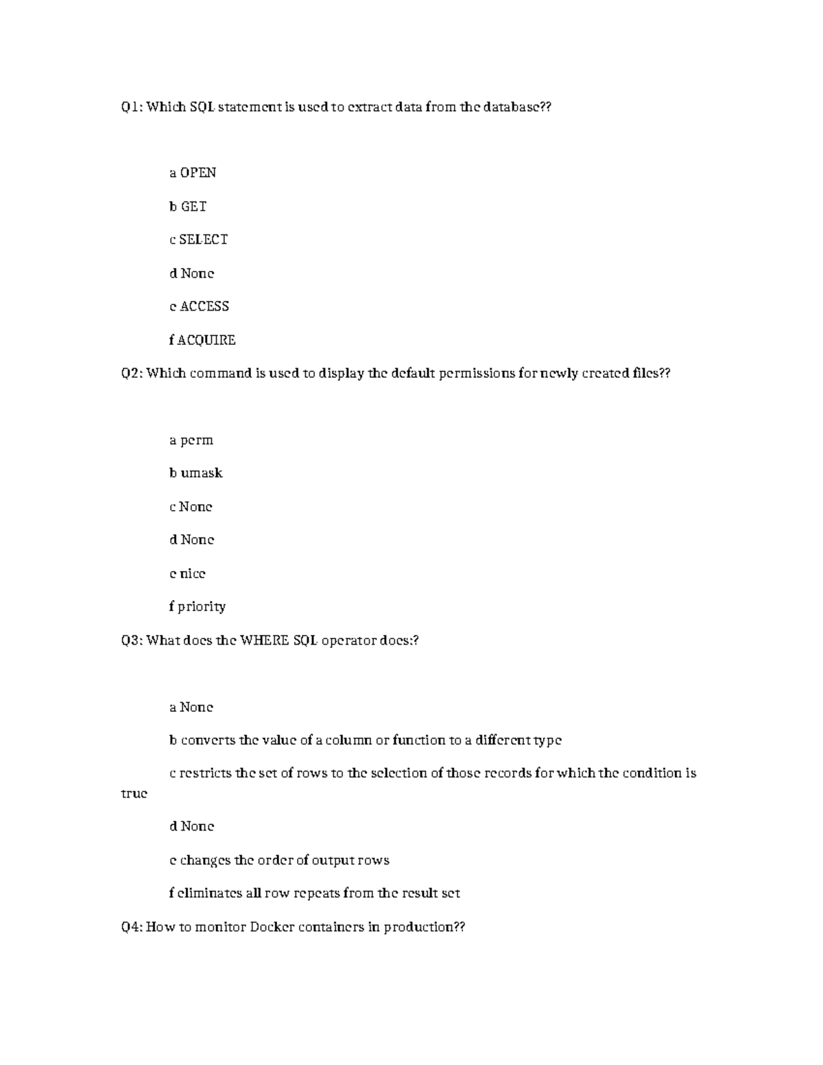 3 Test Prep for VBIH - WDWA - Q1: Which SQL statement is used to ...