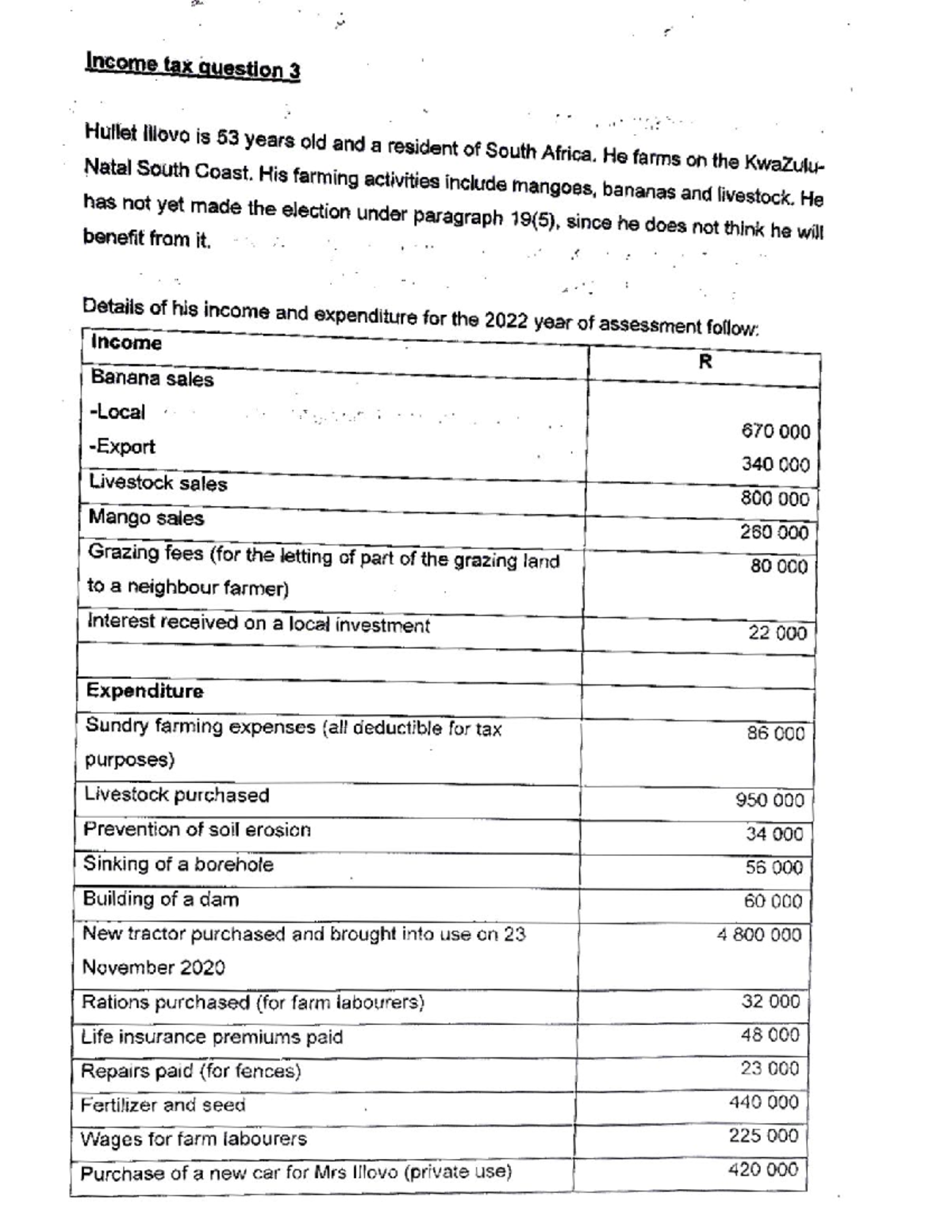 AGMA3734 Income TAX Practice Question - AGMA3714 - Studocu