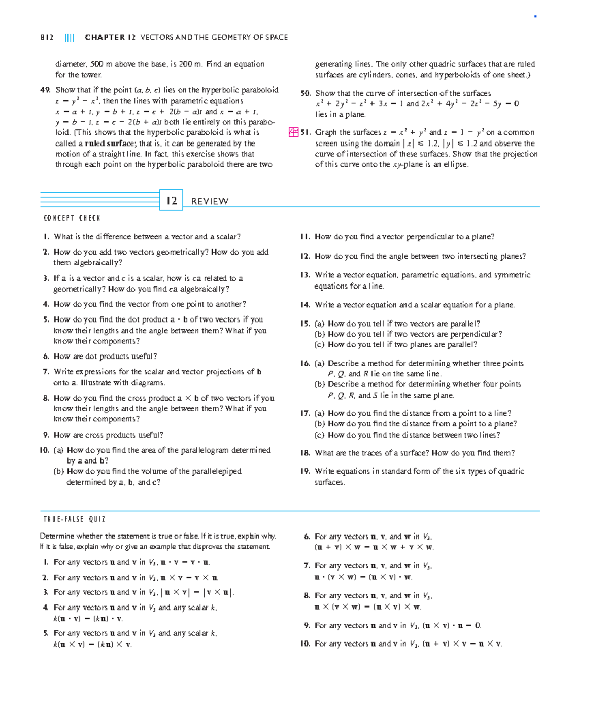 Math ch 12-review - math work - generating lines. The only other ...