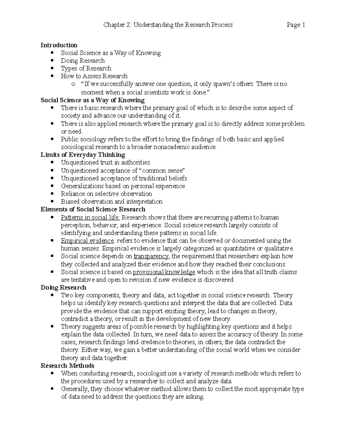 Chapter 2 - Chapter 2: Understanding the Research Process Page 1 ...