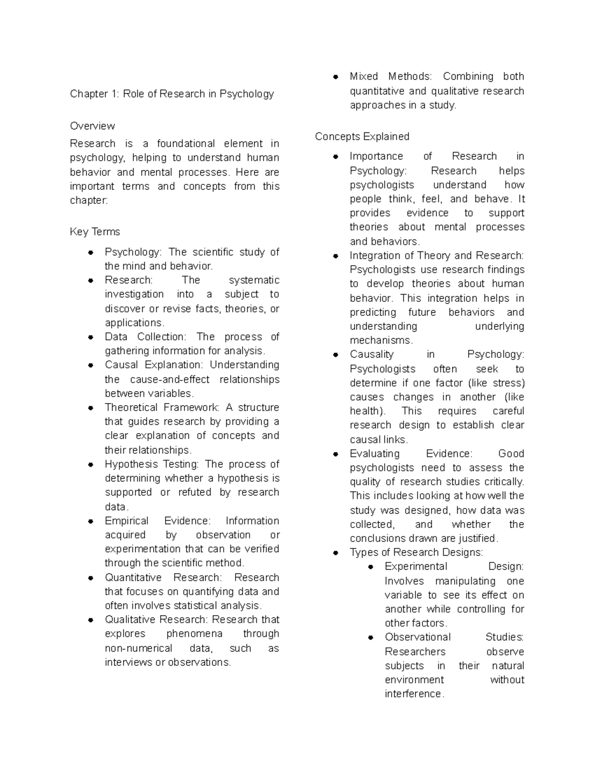 Field Methods in Psychology - Chapters 1-17 (Howitt & Cramer) - Chapter ...