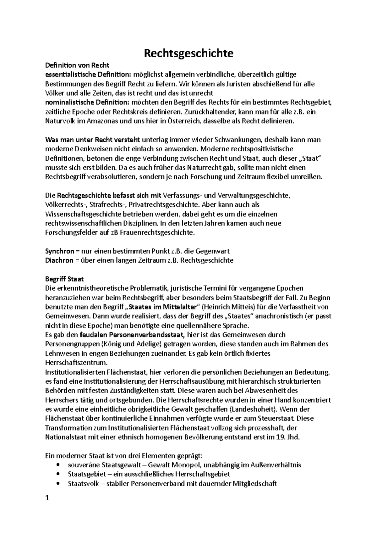 Rechtsgeschichte - Kurze Zusammenfassung der Verfassungsentwiclklung - Rechtsgeschichte ...