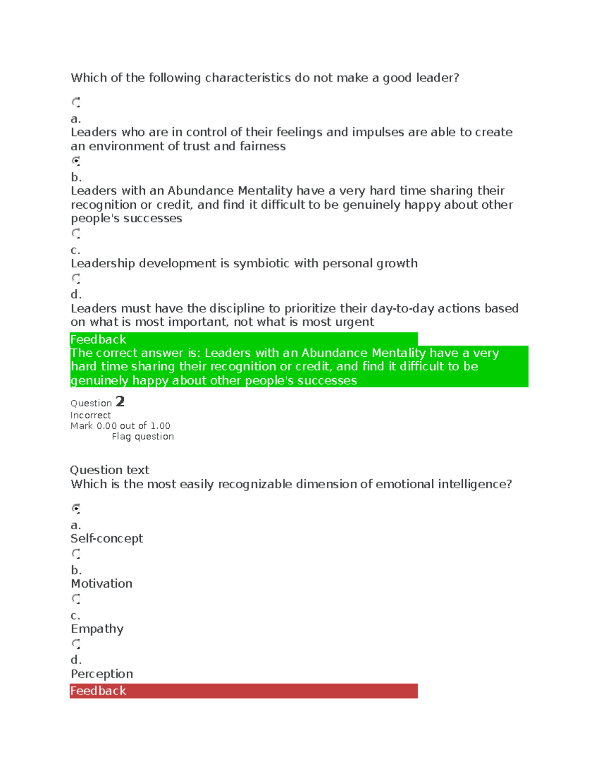 Unit 2 Self Quiz - quiz - Which of the following characteristics do not ...