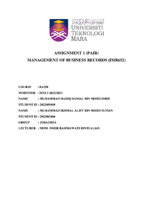 FIN 533 Individual Assignment - PERSONAL FINANCIAL PLANNING (FIN 533 ...