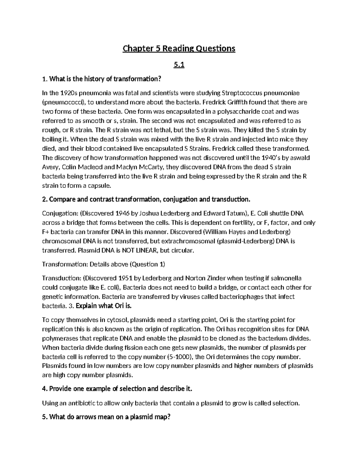 Chapter 5 readings - Chapter 5 Reading Questions 5. What is the history ...