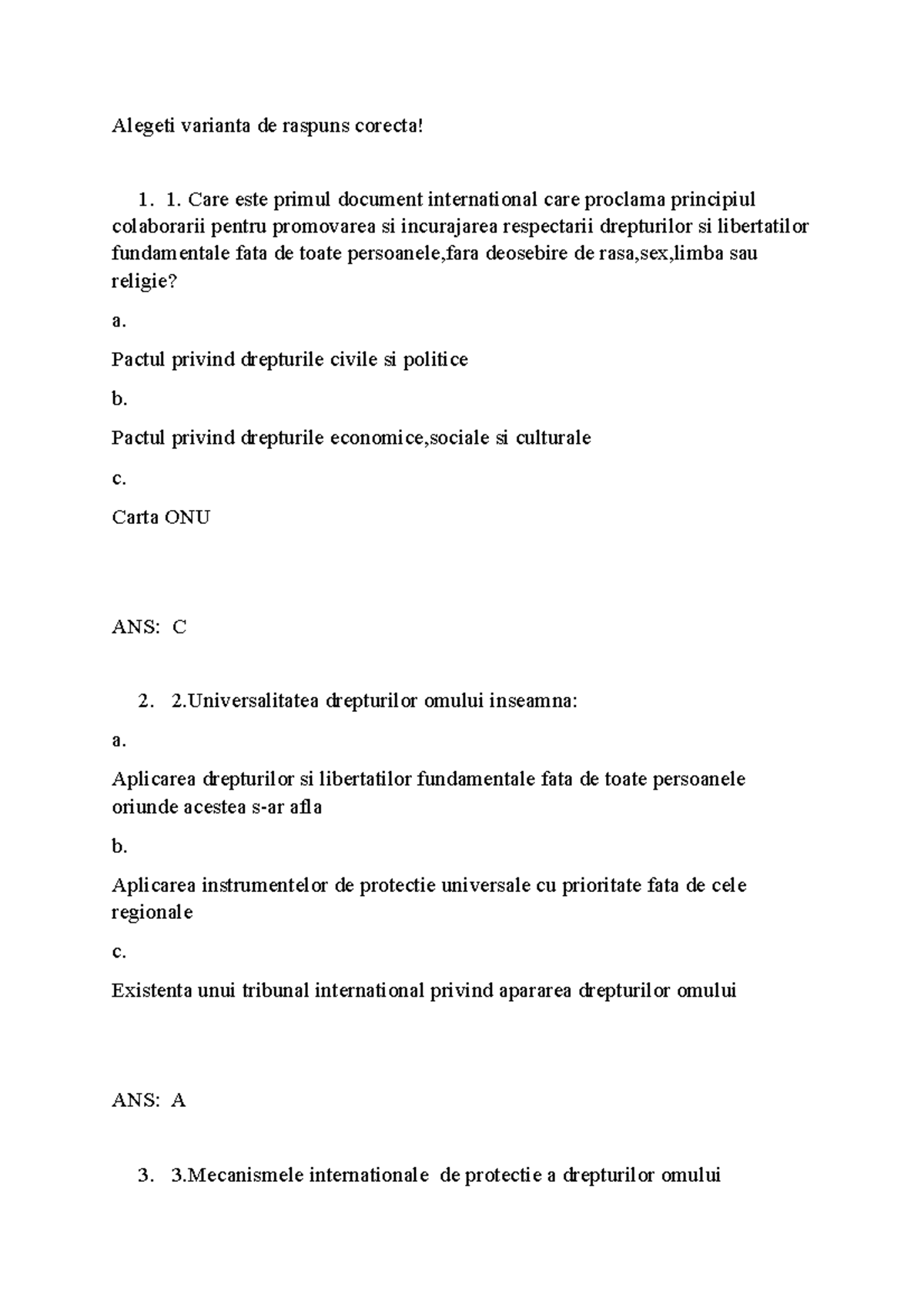 Grile pido - Alegeti varianta de raspuns corecta! Care este primul ...