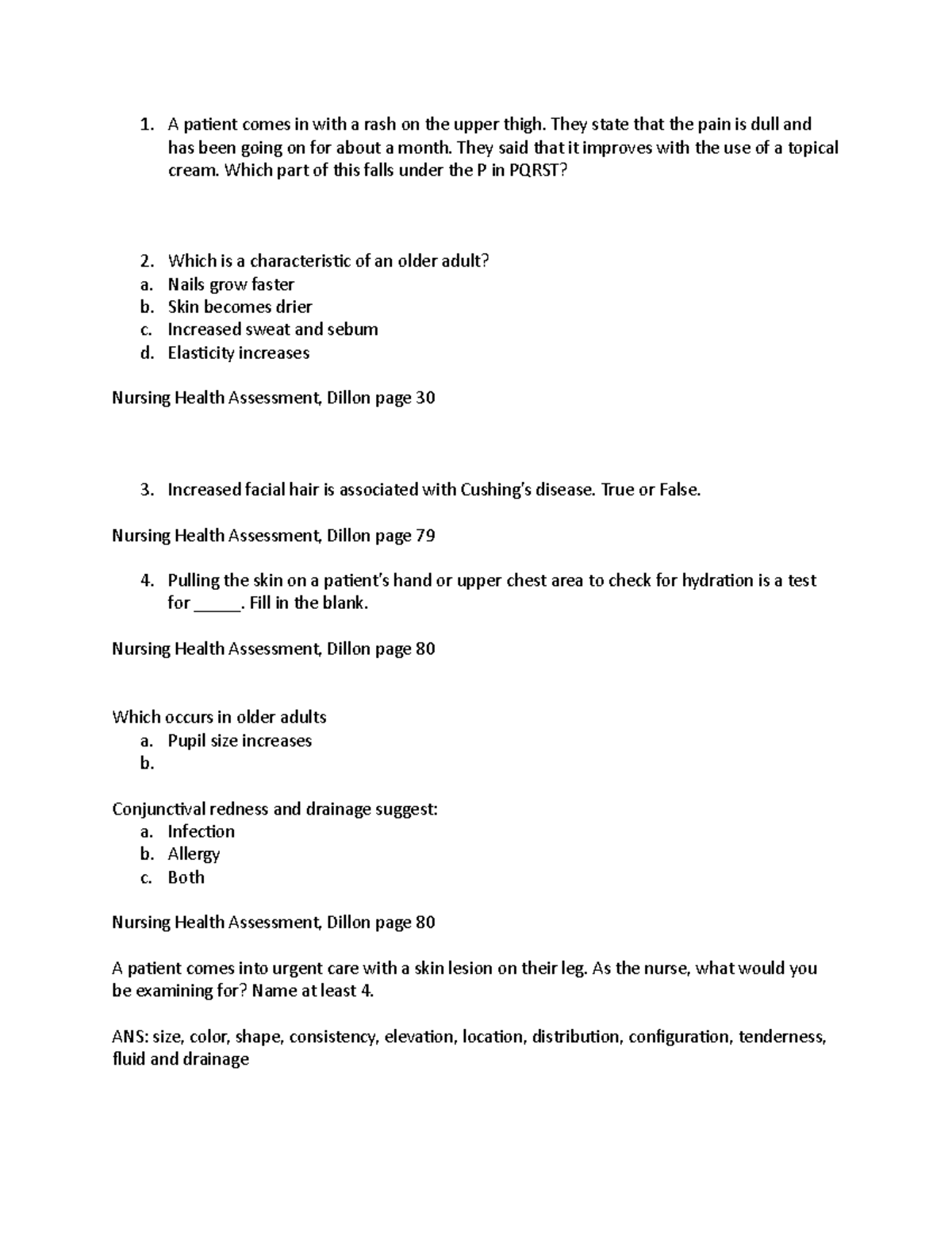 216 class 2:9 - lecture notes - A patient comes in with a rash on the ...