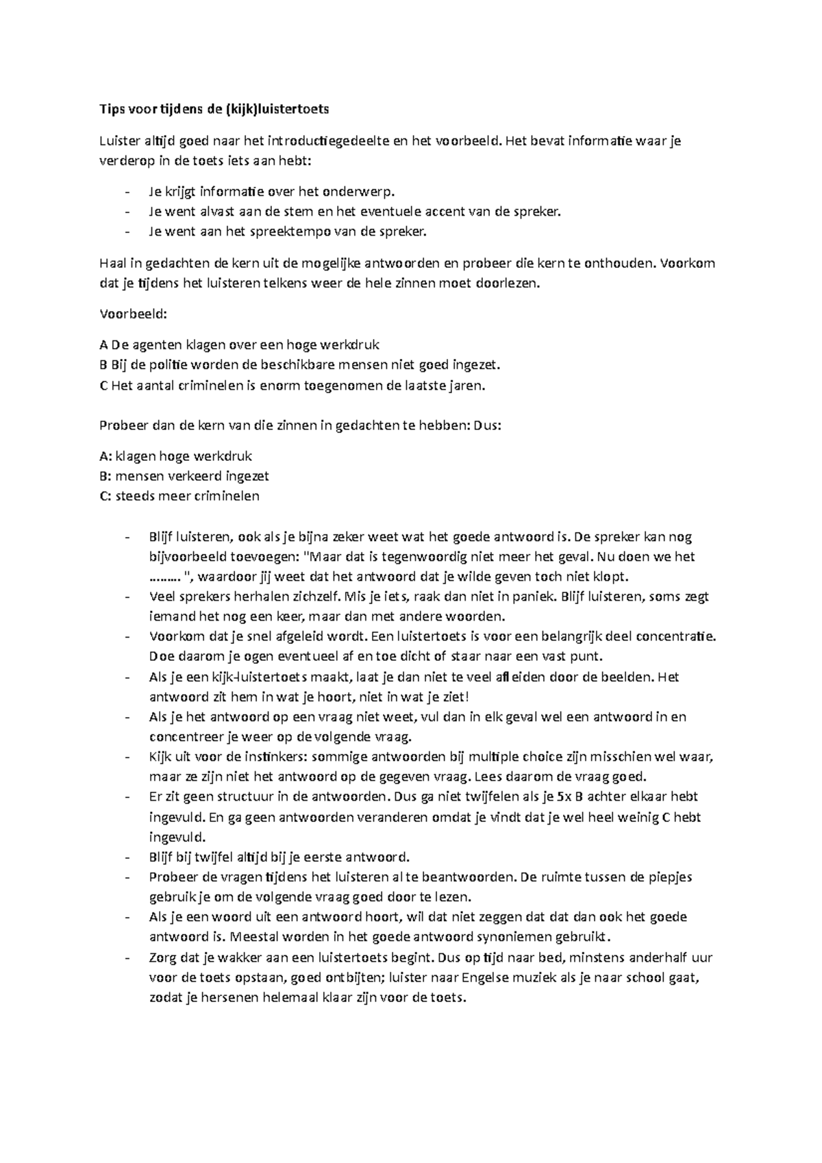 Tips Kijk luisteren - bddn - Tips voor tijdens de (kijk)luistertoets ...