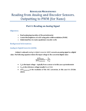 Lab 2 Analog Encoder PWM R14 Nano V3 - RENSSELAER MECHATRONICS Reading from Analog and Encoder ...