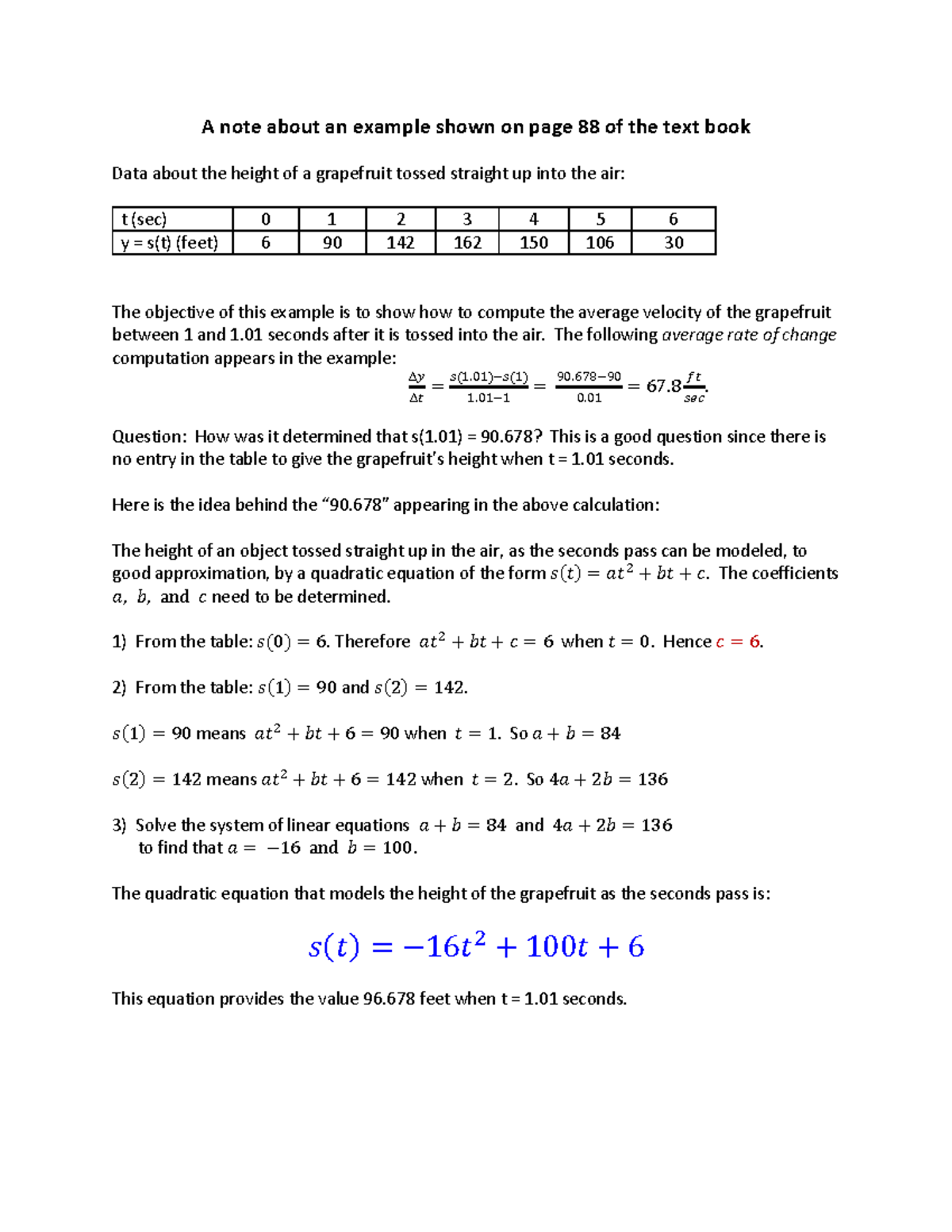 Notes and Examples for M119 - Ch 2 Sec 1 - Example on pg 88 - A note ...