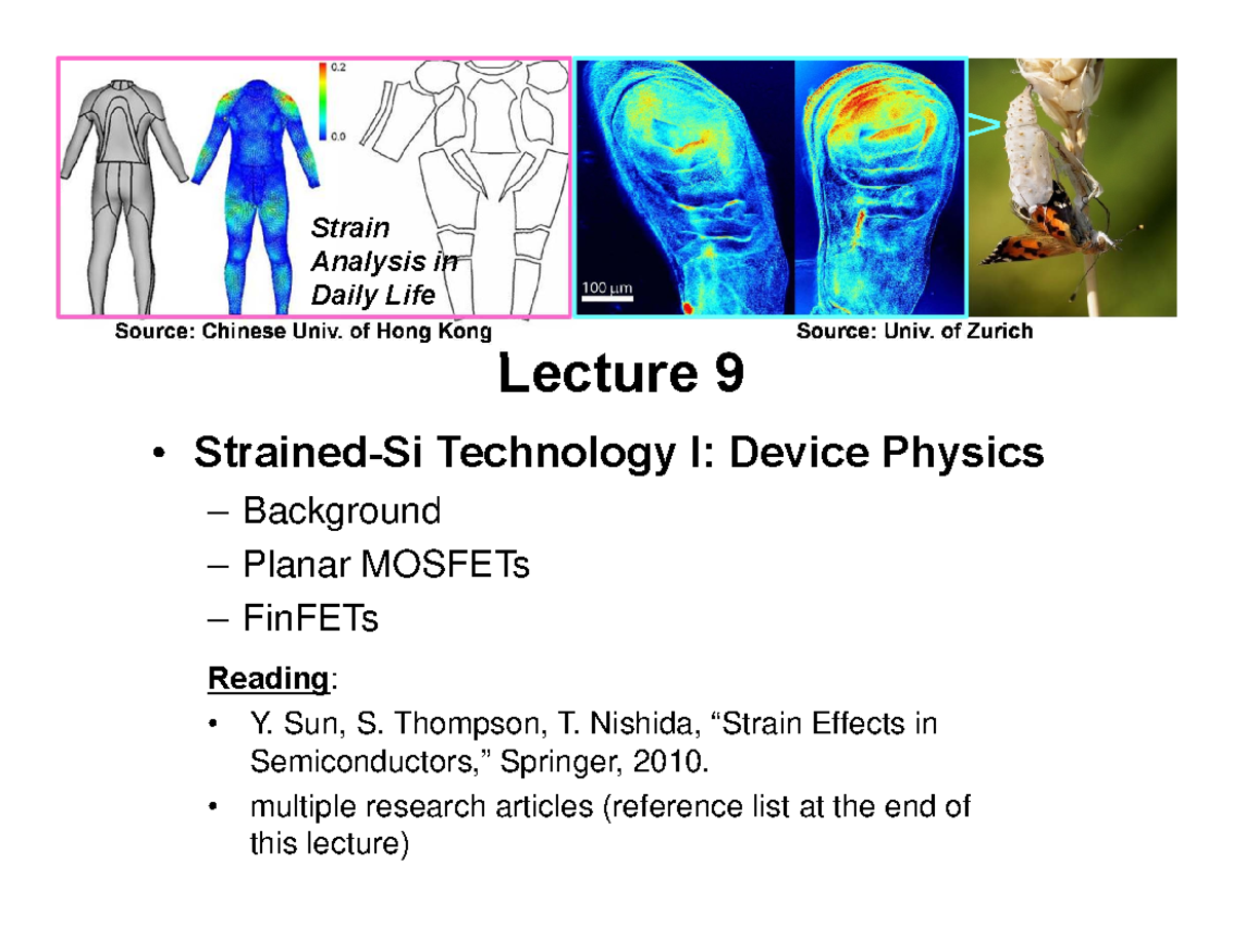 Lecture 9 marked - Strain Analysis in Daily Life Lecture 9 Technology I ...