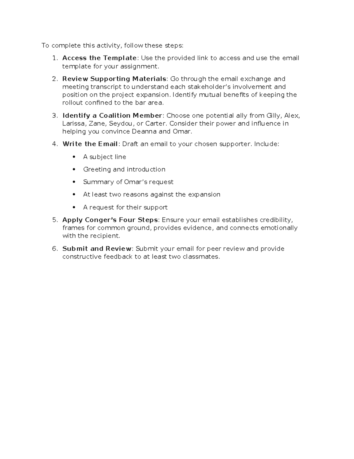 Coursera - To complete this activity, follow these steps: 1. Access the ...