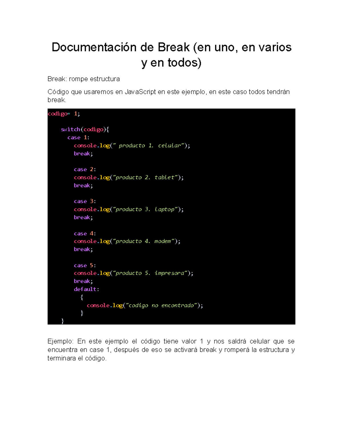 Documentación de Break by zein - Documentación de Break (en uno, en ...