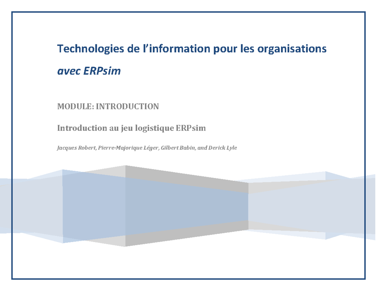 Lecture article sur l'Intro a ERPsim - Technologies de pour les ...