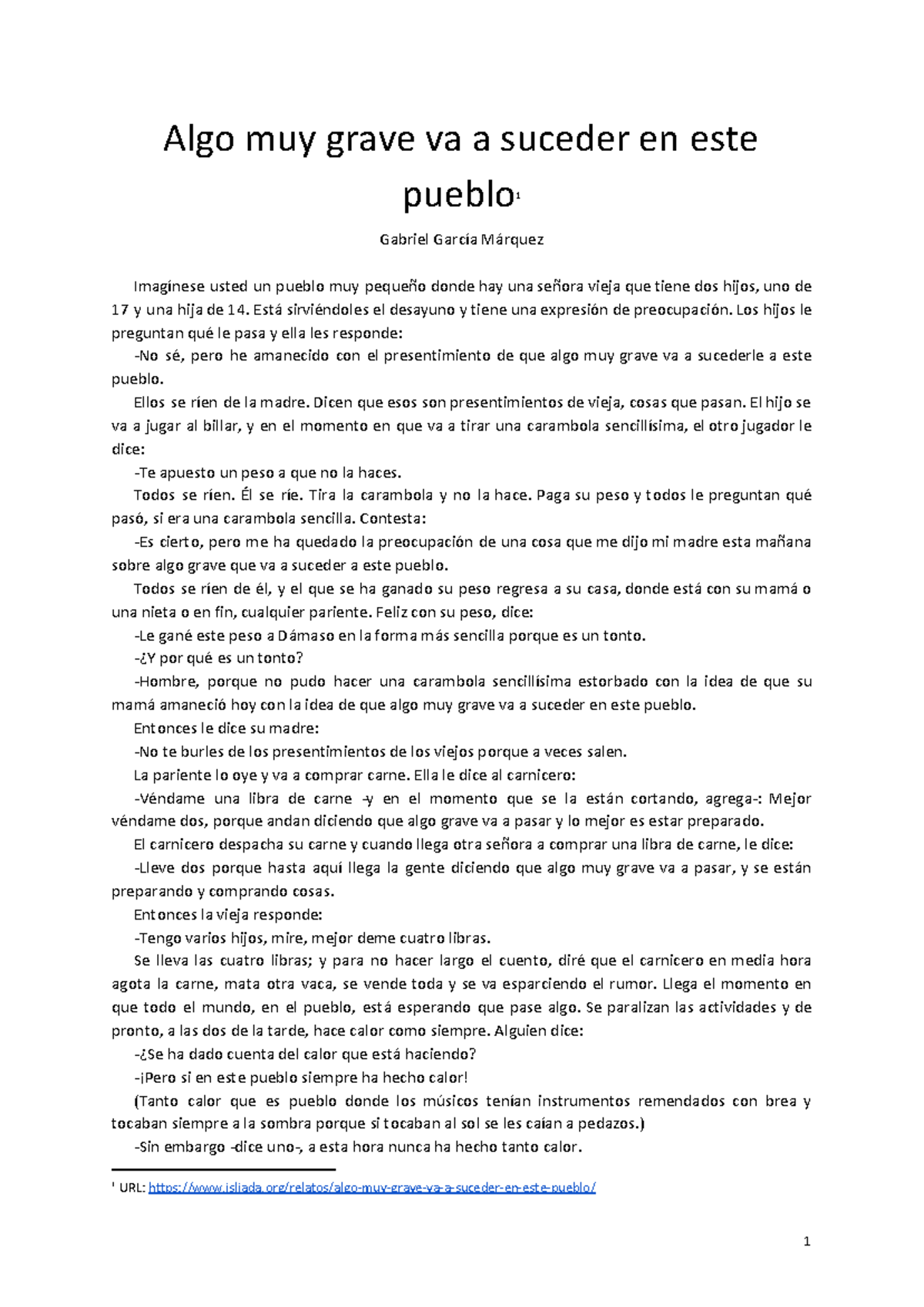 Algo muy grave va a suceder en este pueblo - Algo muy grave va a ...