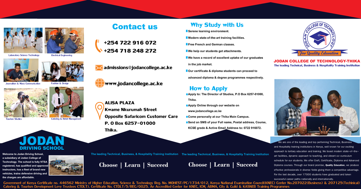 Jodan College of Technology Courses - Government of Kenya Certificate ...