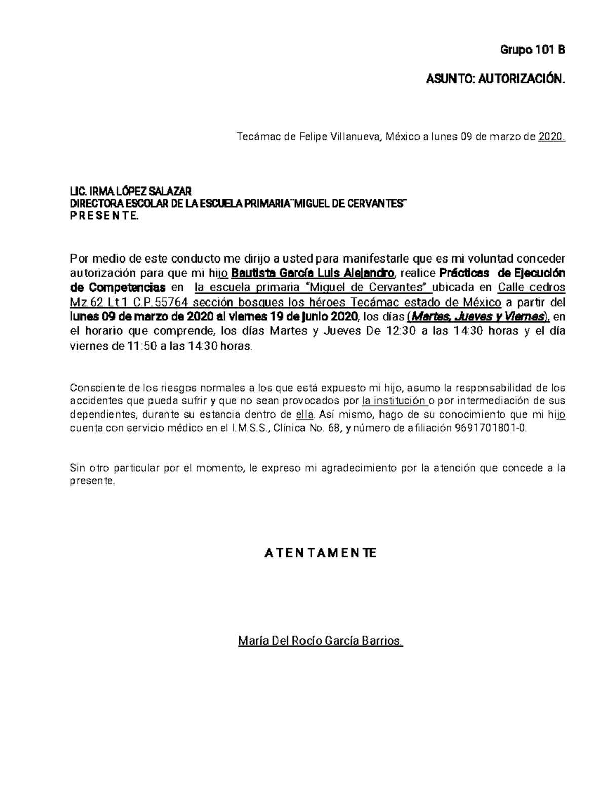 Buyol - Recomendable - Grupo1 0 1B ASUNTO:AUTORIZACIÓN ...