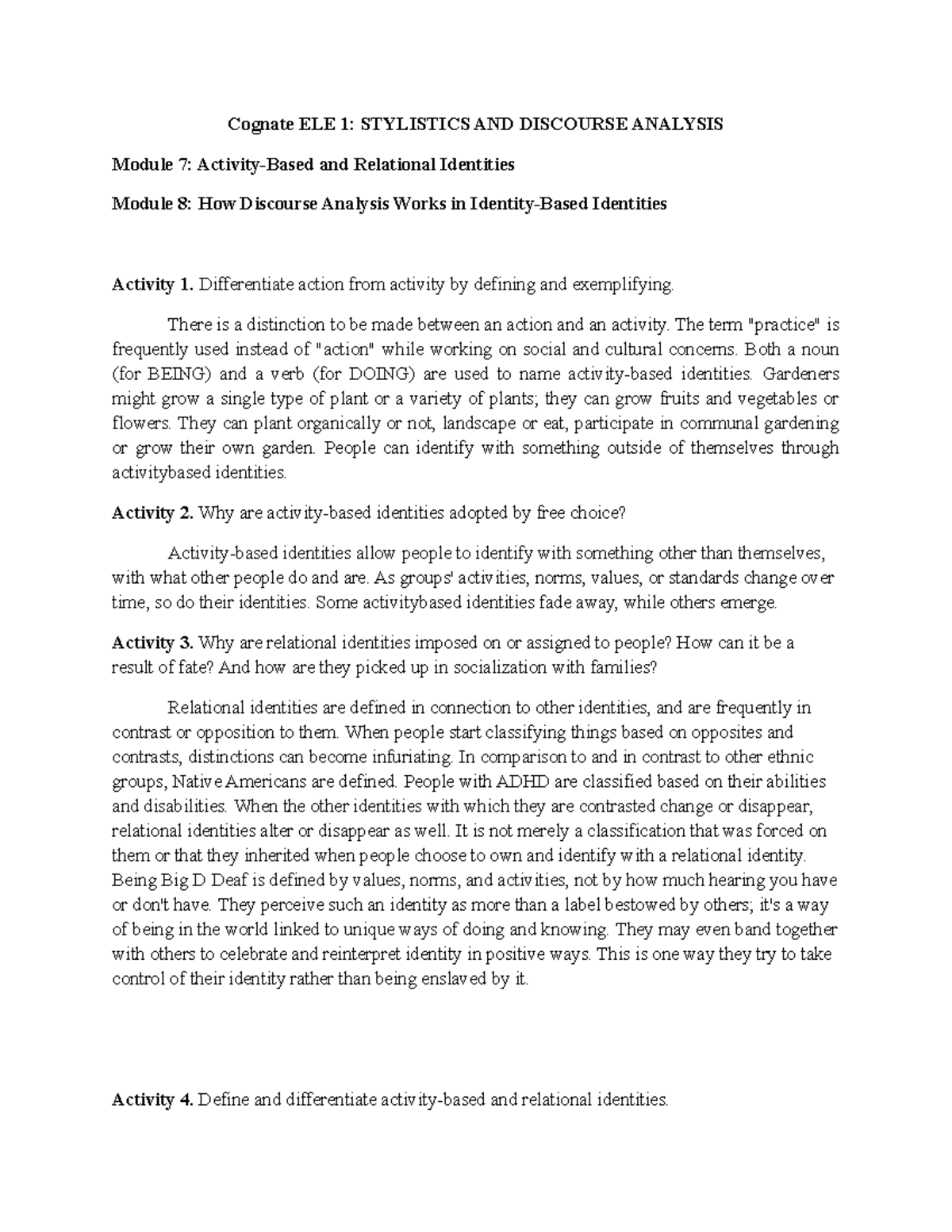 Module 7 - lesson about stylistic and discourse analysis - Cognate ELE ...