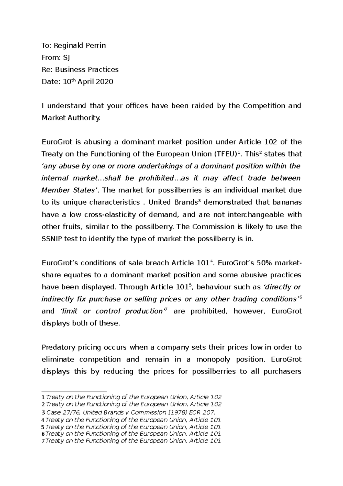EU Competition Law Writeup To Reginald Perrin From SJ Re Business eu-competition-law-writeup-to-reginald-perrin-from-sj-re-business