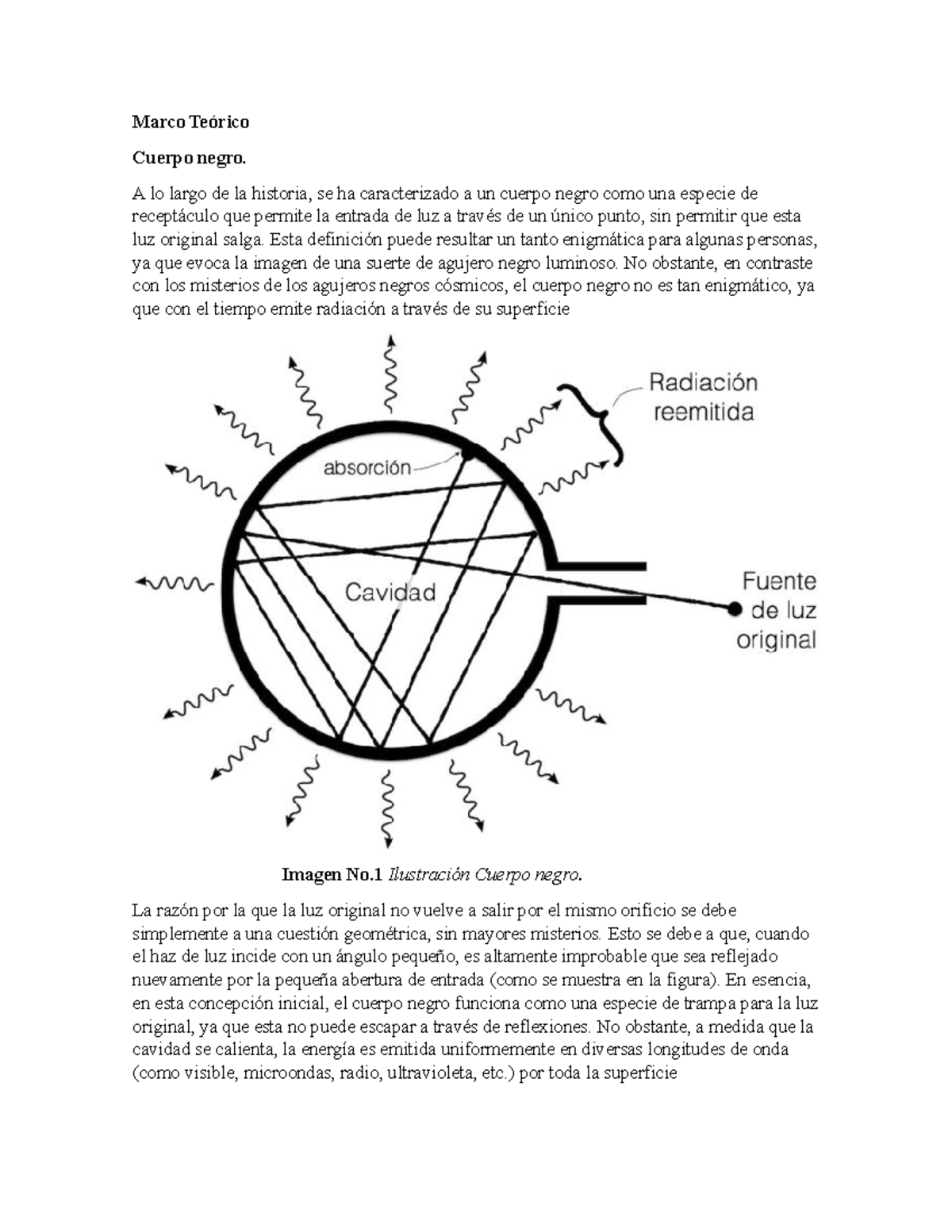 Marco Teórico - ddsss - Marco Teórico Cuerpo negro. A lo largo de la ...