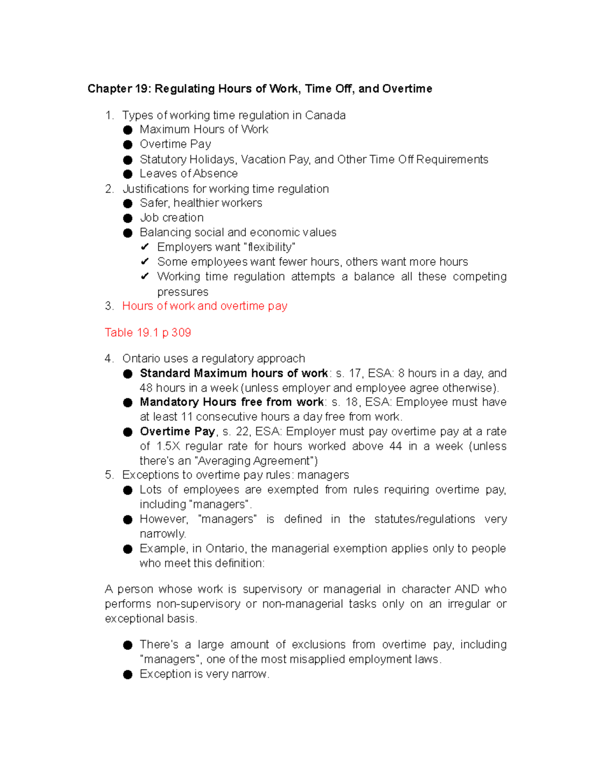 Chapter 19 - Chapter 19: Regulating Hours of Work, Time Off, and ...