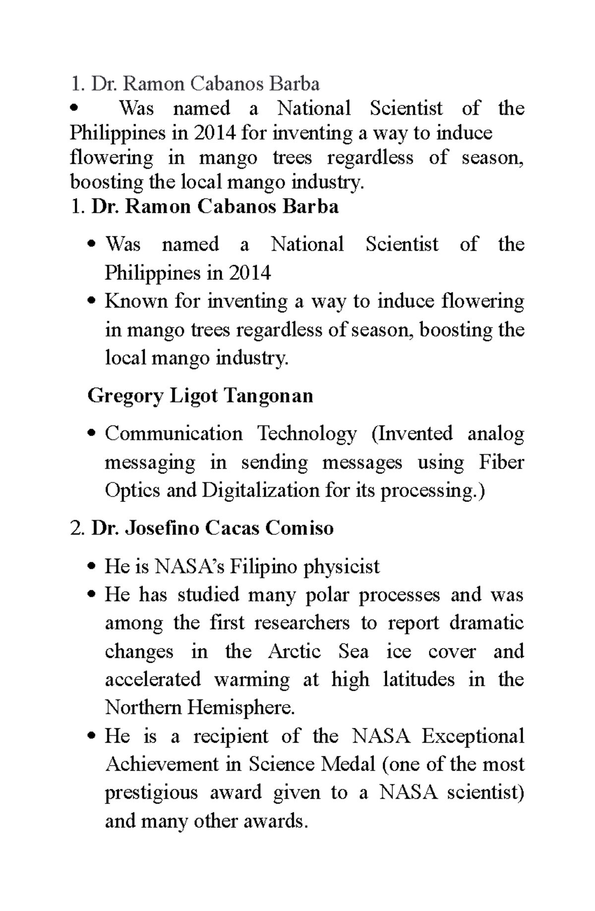 Report 2 - Thanks - Dr. Ramon Cabanos Barba Was named a National ...