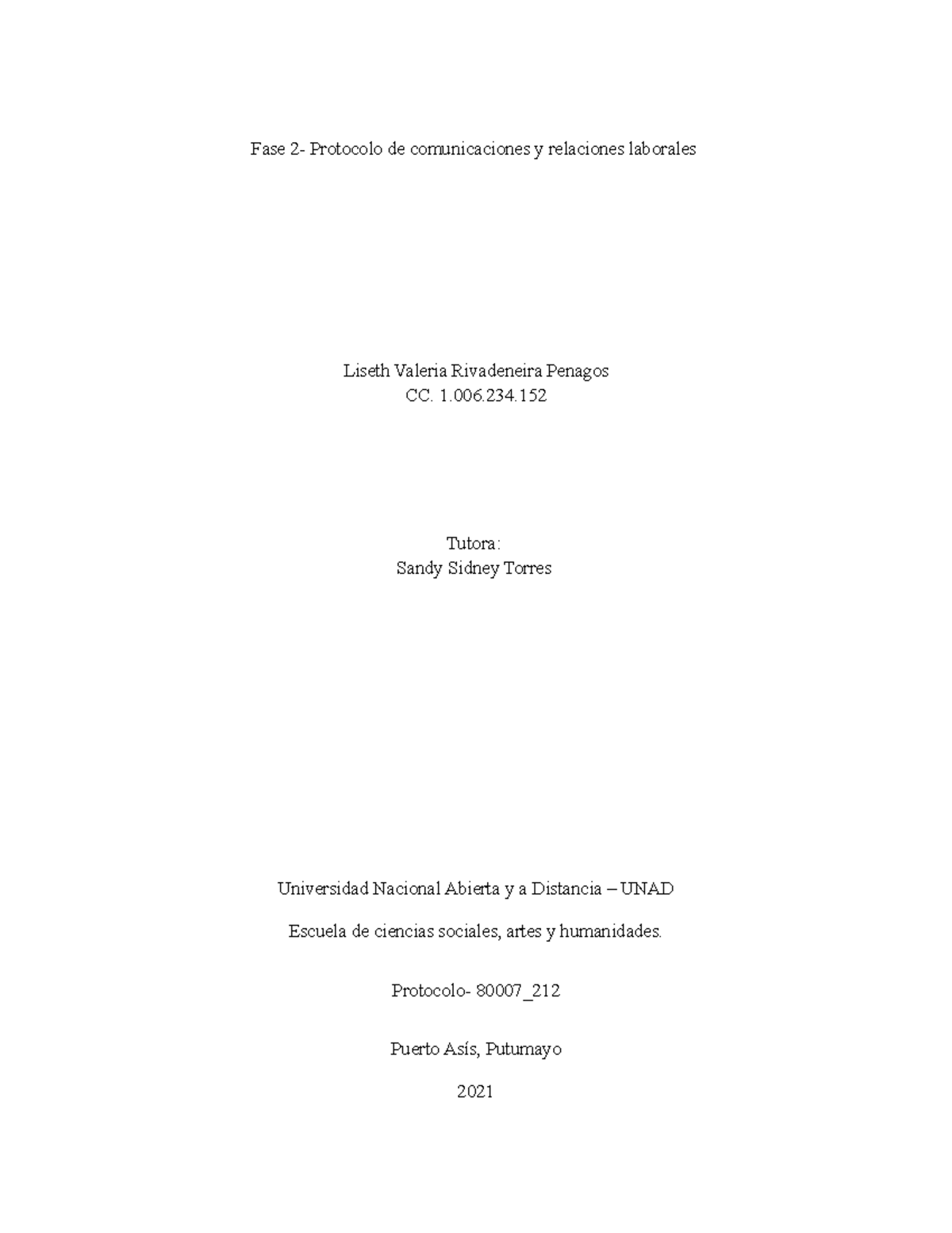 Paso 2 Protocolo Valeria Rivadeneira - Fase 2- Protocolo de ...