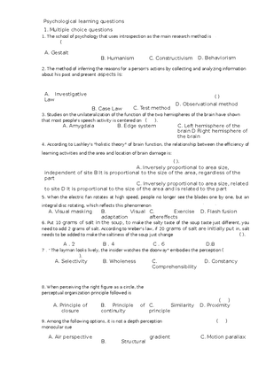 Basic Nursing questions NURS222 - Basic Nursing questions Type A ...