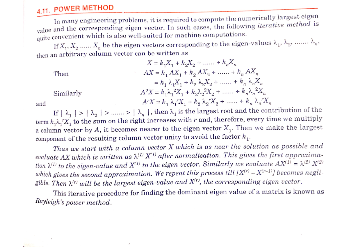 Power Method - good - btech - Studocu