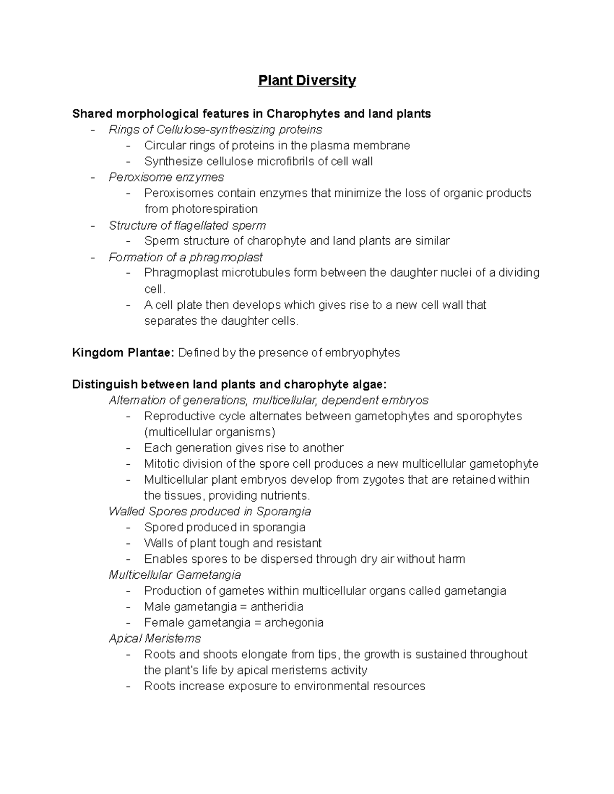 Unit 1 Lesson 3 - Detailed notes for BIOL1011 based on the required ...