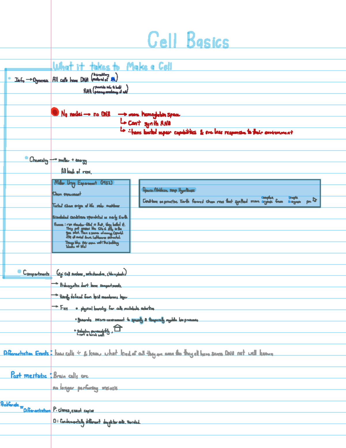 Cell basics biol1090 - Lecture notes - Into Dynamic AllcellshaveDNA mtg ...