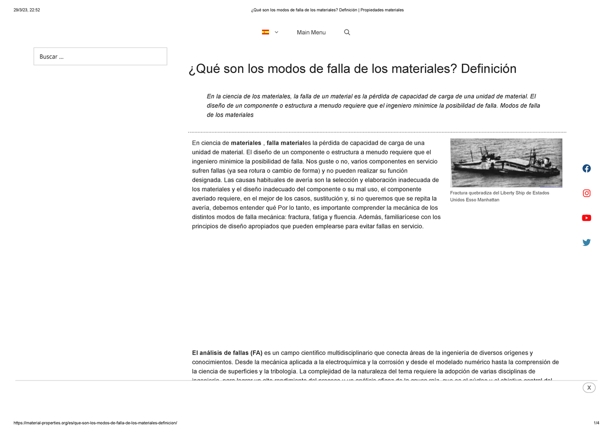 7- ¿Qué son los modos de falla de los materiales Definición Propiedades ...