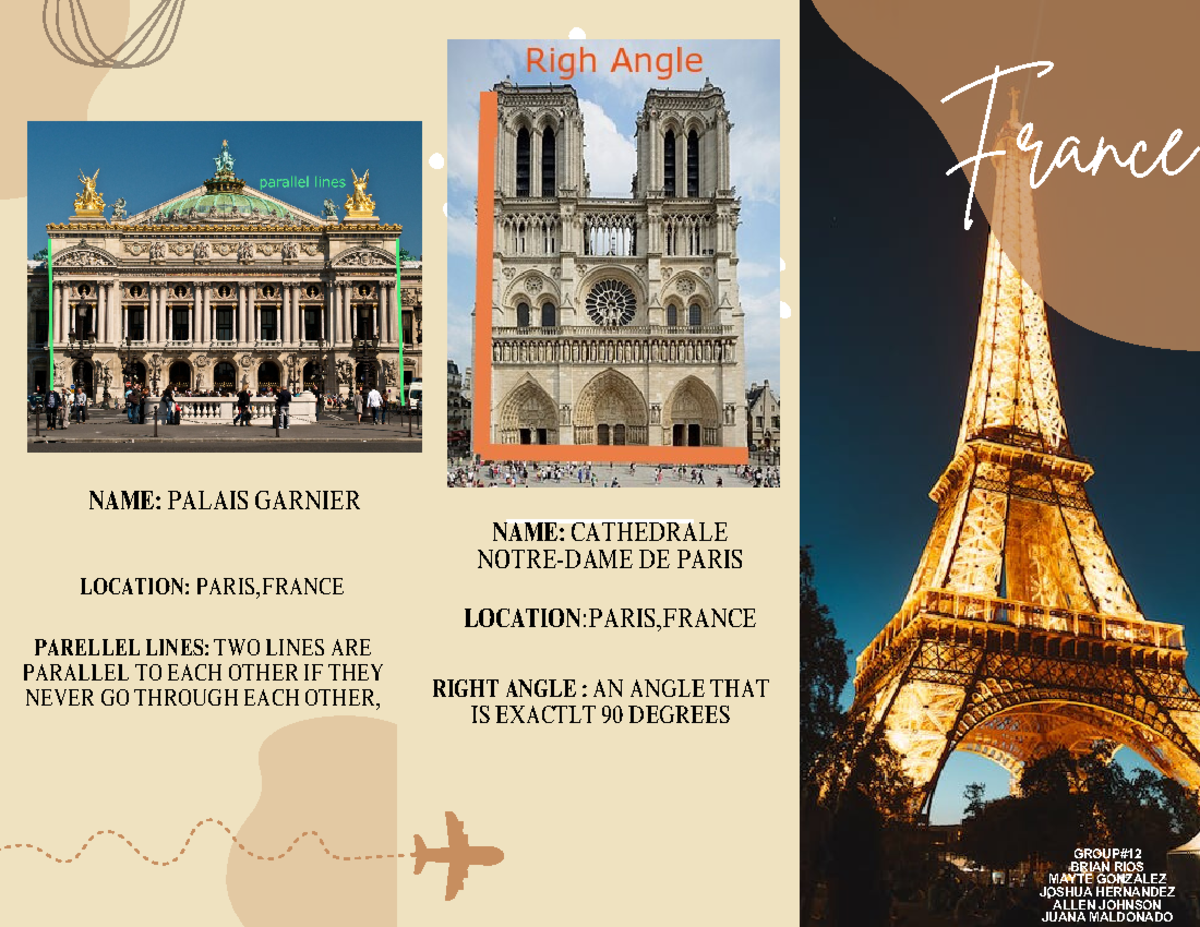 Brown Beige Brown Simple Travel Brochure Professional Trifold - France ...