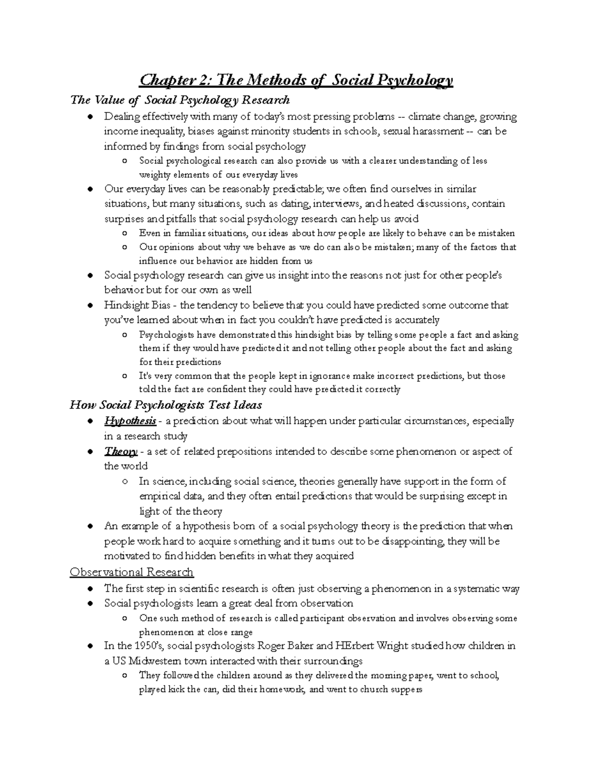 Social Psychology Chapter 2 Chapter 2 The Methods Of Social social-psychology-chapter-2-chapter-2-the-methods-of-social